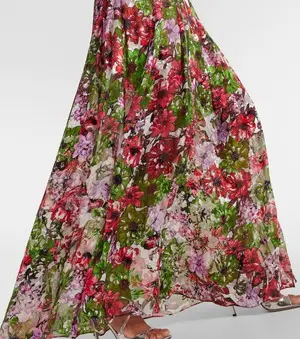 Costarellos Floria Devoré Gown