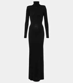 Women's Turtleneck Maxi Evening Dresses