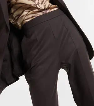 Stella McCartney Wool Flannel Sweatpants - Brown