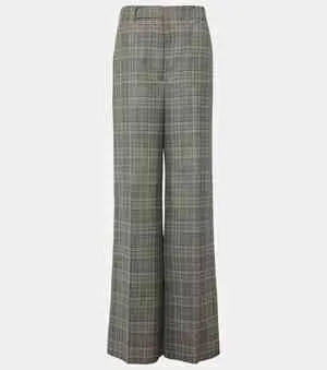 Stella McCartney Checked Wool Flared Pants
