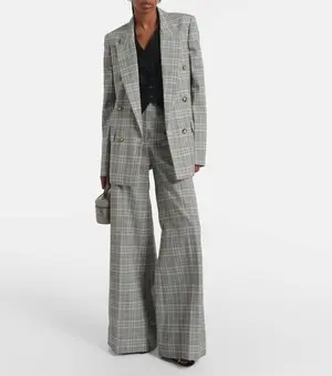 Stella McCartney Checked Wool Flared Pants