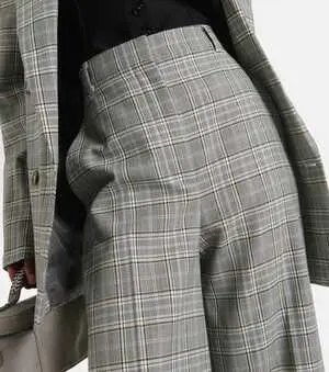 Stella McCartney Checked Wool Flared Pants