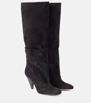 Proenza Schouler Cone 90 Suede Boots - Black