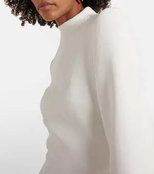 David Koma Bridal Feather-trimmed Cady Midi Dress