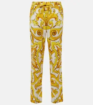 Dolce & Gabbana Majolica Print Straight Pants - Multicoloured