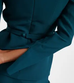 Safiyaa Manya Gathered Crêpe Top - Green