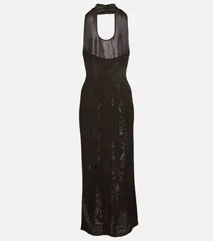 Khaite Coraline Maxi Dress - Brown