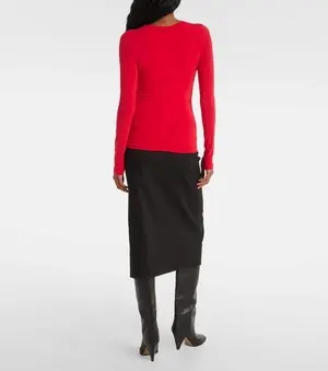 Isabel Marant Vandalia Gathered Jersey Top