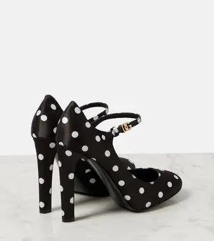 Dolce & Gabbana Sharon Polka-dot Mary Jane Pumps - Black