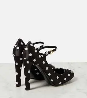 Dolce & Gabbana Sharon Polka-dot Mary Jane Pumps - Black