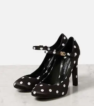 Dolce & Gabbana Sharon Polka-dot Mary Jane Pumps - Black