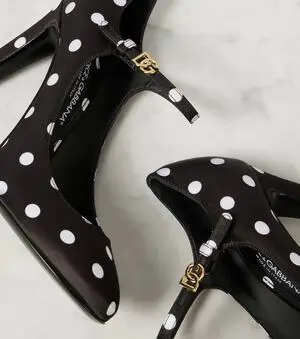 Dolce & Gabbana Sharon Polka-dot Mary Jane Pumps - Black