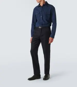 SLOWEAR Incotex Virgin Wool Straight Trousers