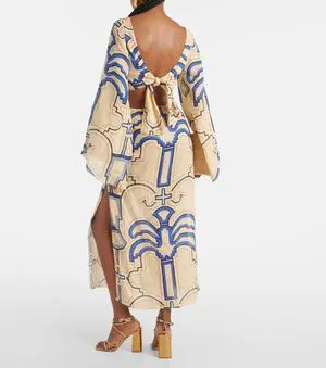 Johanna Ortiz Linen Midi Dress