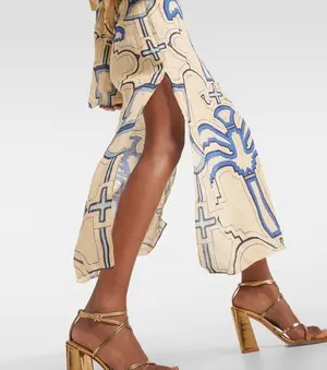 Johanna Ortiz Linen Midi Dress