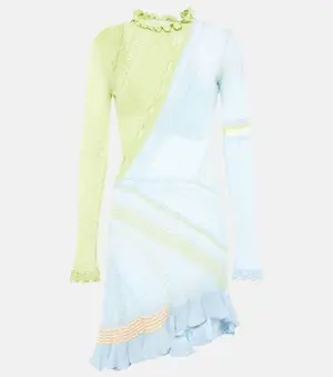 ROBERTA EINER Ali Open-knit Mini Dress - Blue