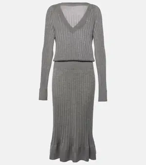 Ribbed Crop Sweater and Slipdress Sets