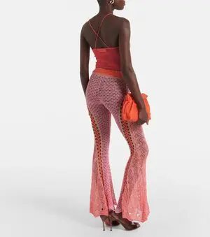 ROBERTA EINER Open-knit Flare Trousers