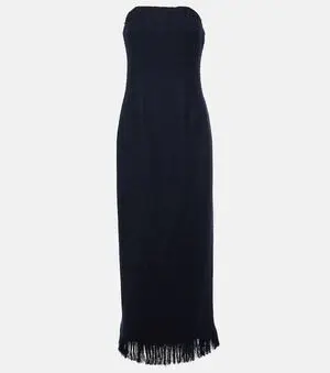 Oscar De La Renta Tweed Bustier Dress