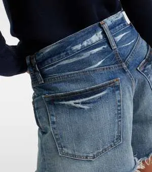 RE/DONE High-rise Denim Shorts