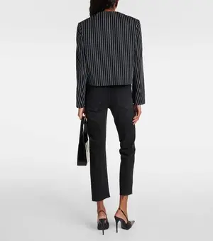 FRAME Pinstripe Jacket - Blue