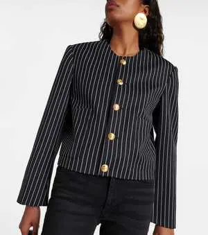 FRAME Pinstripe Jacket - Blue