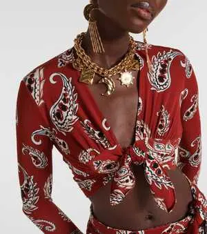 Rabanne Paisley Crop Top