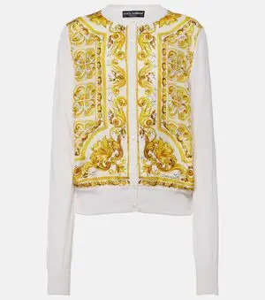 Dolce & Gabbana Majolica Print Silk Twill Cardigan - Multicoloured