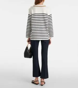 Valentino Garavani Embroidered Cotton Sweater - Blue