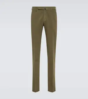 SLOWEAR Incotex Cotton Slim Fit Pants - Green
