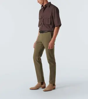 SLOWEAR Incotex Cotton Slim Fit Pants - Green