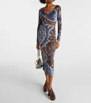 Etro Printed Midi Dress
