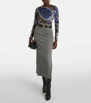 Etro Wool-blend Pencil Skirt