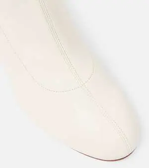 Khaite Apollo Leather Ankle Boots - White