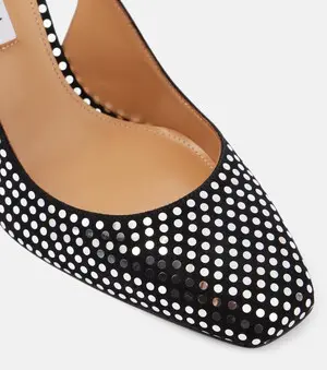 AQUAZZURA Amore Embellished Slingback Pumps