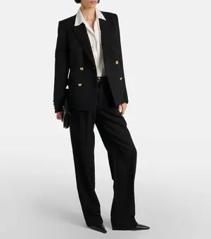 NILI LOTAN Veda Virgin Wool Jacket - Black