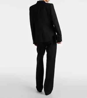 NILI LOTAN Veda Virgin Wool Jacket - Black