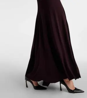 Victoria Beckham Asymmetric Jersey Gown - Purple