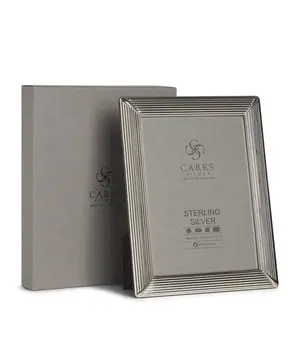 CARRS SILVER Sterling Fluted Photo Frame With Wood Back - Silver