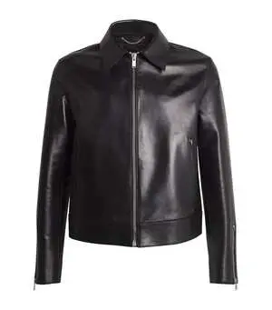 LANVIN Leather Collared Jacket