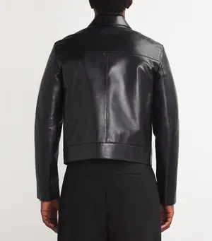 LANVIN Leather Collared Jacket