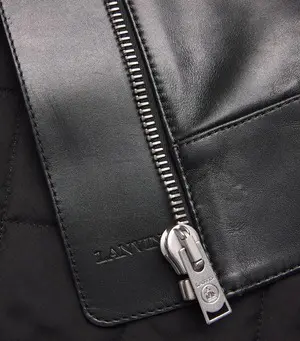 LANVIN Leather Collared Jacket