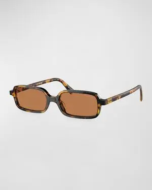 Miu Miu Miu Miu MU 11ZSF Rectangle Sunglasses Blond Hav