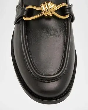 Bottega Veneta Astaire Knot Loafers - Black