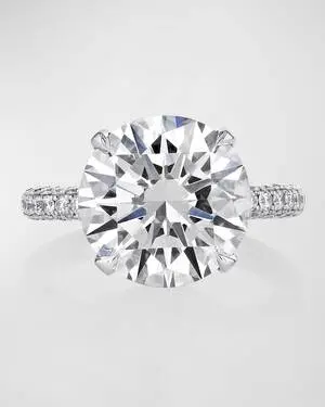 Neiman Marcus Platinum Round Diamond Ring - White