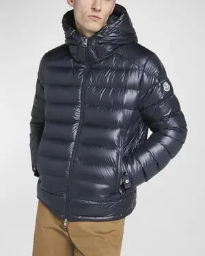 Moncler Besines Hooded Down Jacket - Blue