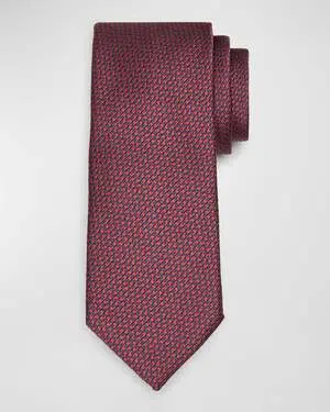 Stefano Ricci Stefano Ricci Woven Silk Tie Blue  Bordeaux