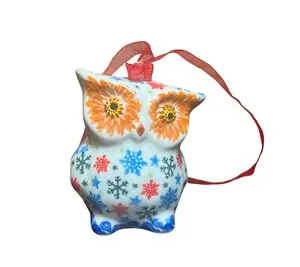 LIDIA'S POLISH POTTERY Owl Ornament - One-color