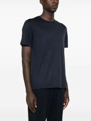 Herno Logo-plaque Wool T-shirt - Blue