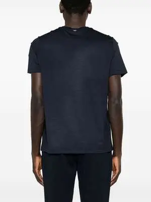 Herno Logo-plaque Wool T-shirt - Blue